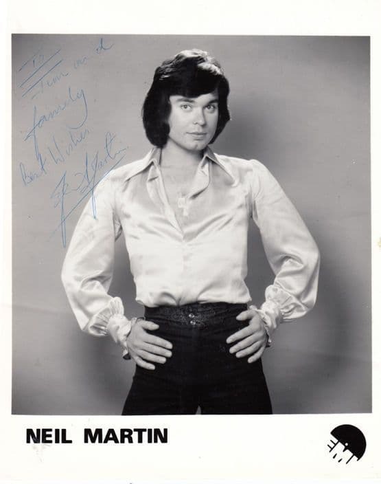 Neil Martin 1970s Pop Singer Hand Signed EMI Large Publicity Photo ...