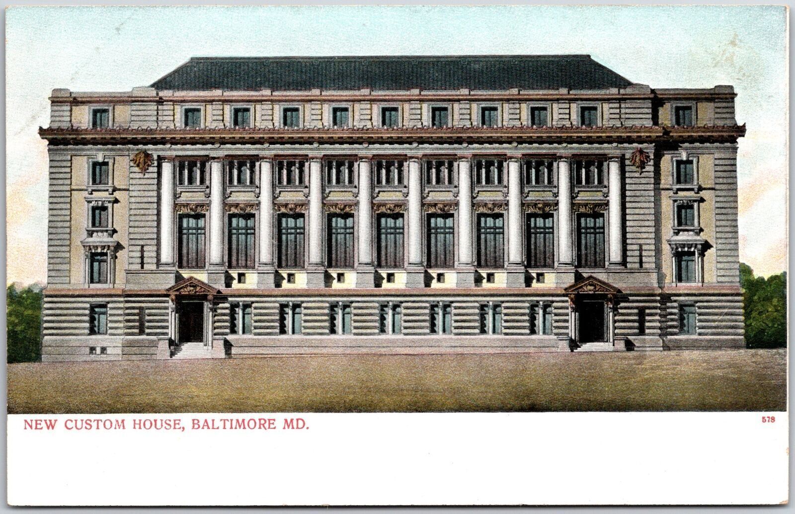 New Custom House Baltimore Maryland MD Front Building Postcard | United ...