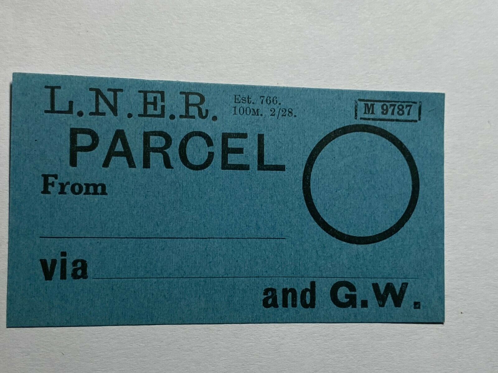 Railway Luggage Label - Parcel Lner and G.W (Ww31) | Topics ...