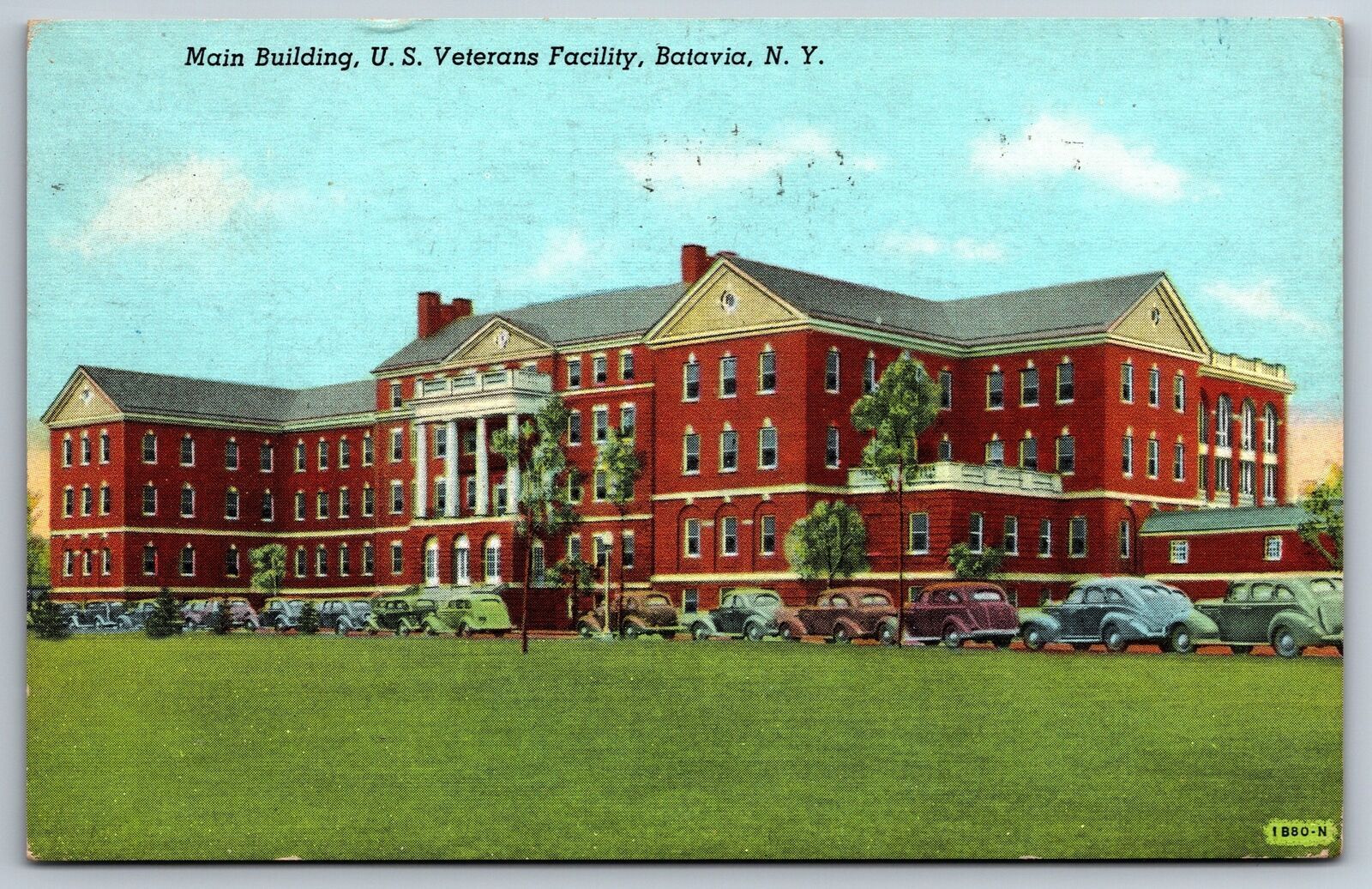 Vintage Postcard 1952 Main Building U.S. Veterans Facility Batavia New ...