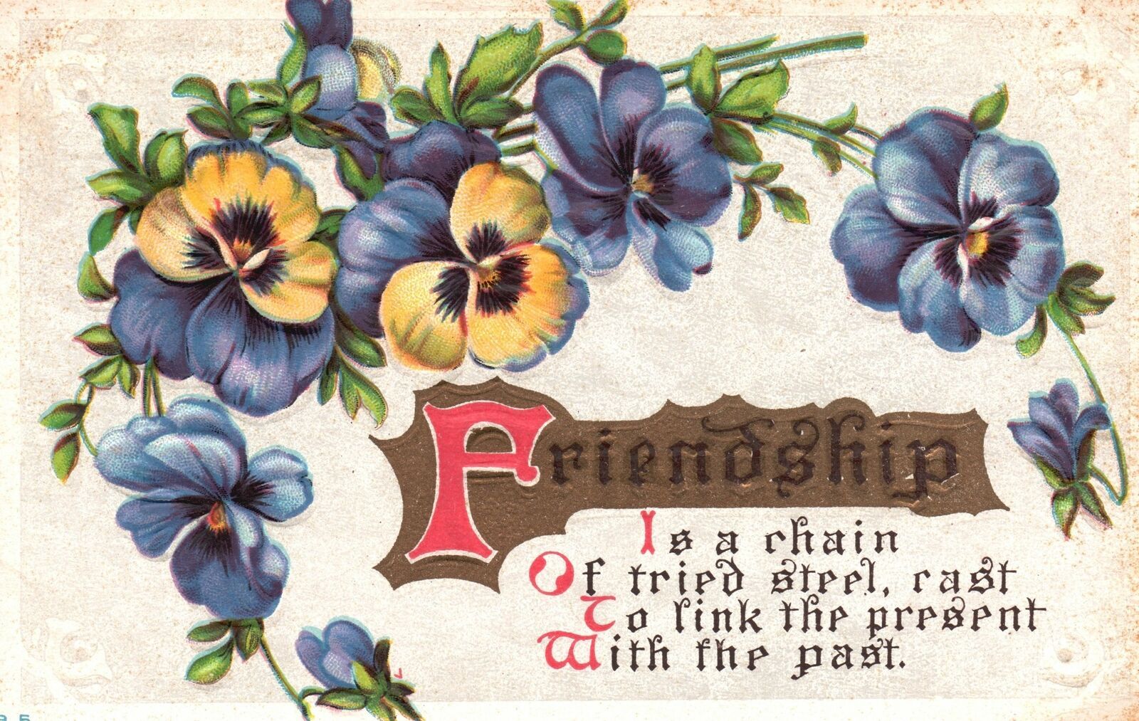 Vintage Postcard 1919 Friendship Is a Chain Link Present With Past ...