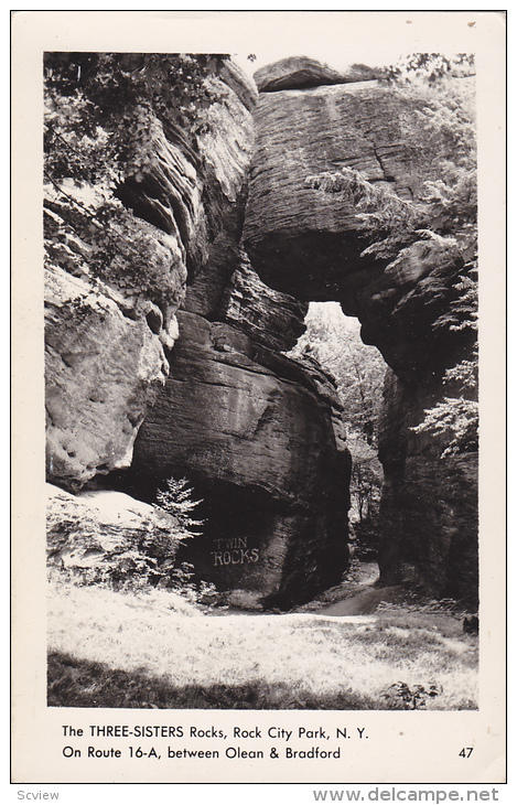 RP, The Three-Sisters Rocks, Rock City Park, New York, 1920-1940s ...
