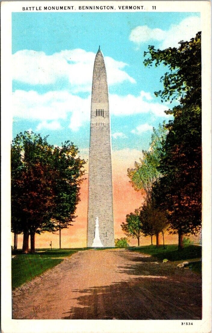 Vintage Vermont Postcard - Bennington Battle Monument | United States ...
