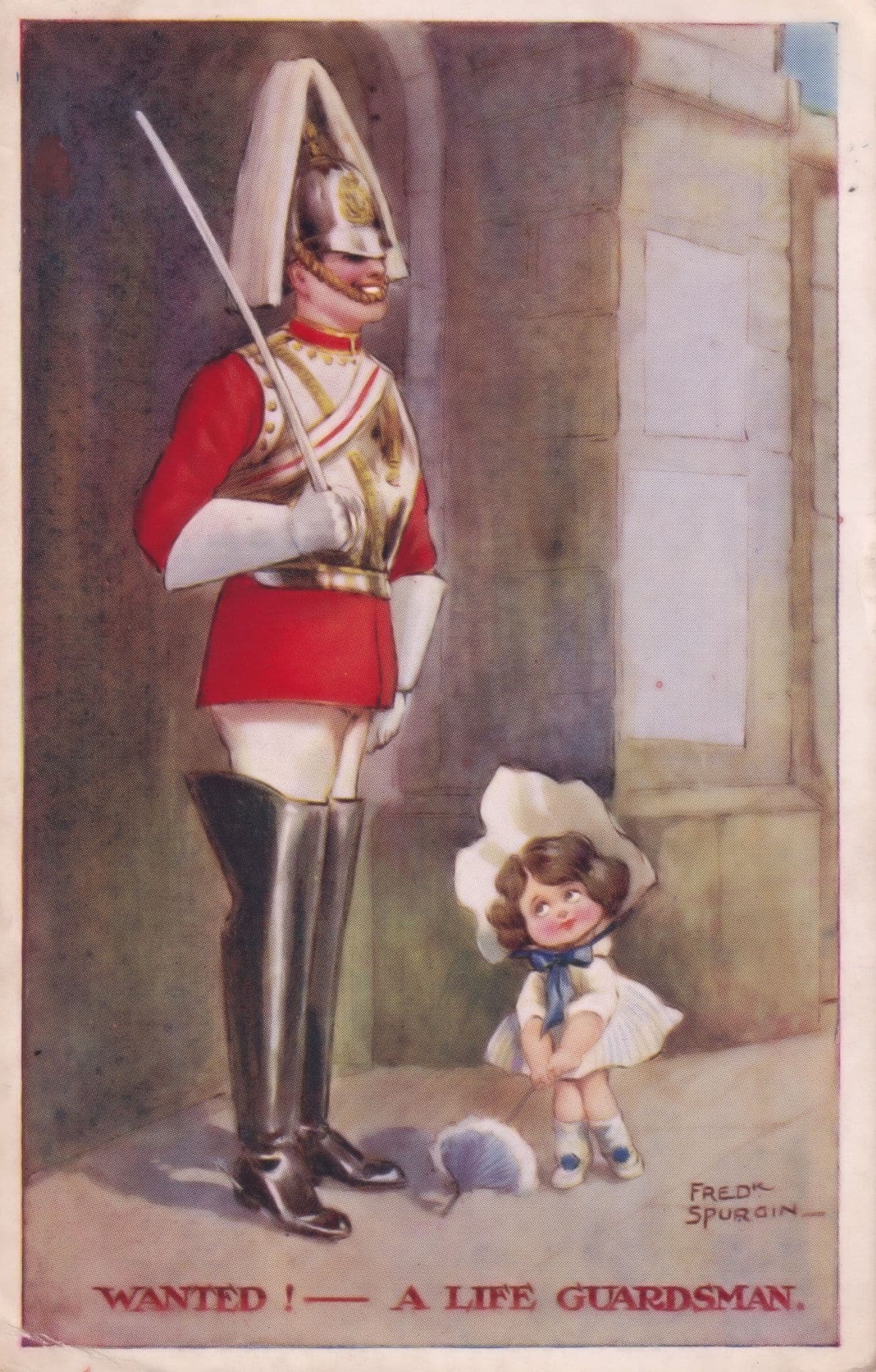 Wanted A Life Guardian Tower Of London WW1 Fred Spurgin Comic Postcard ...