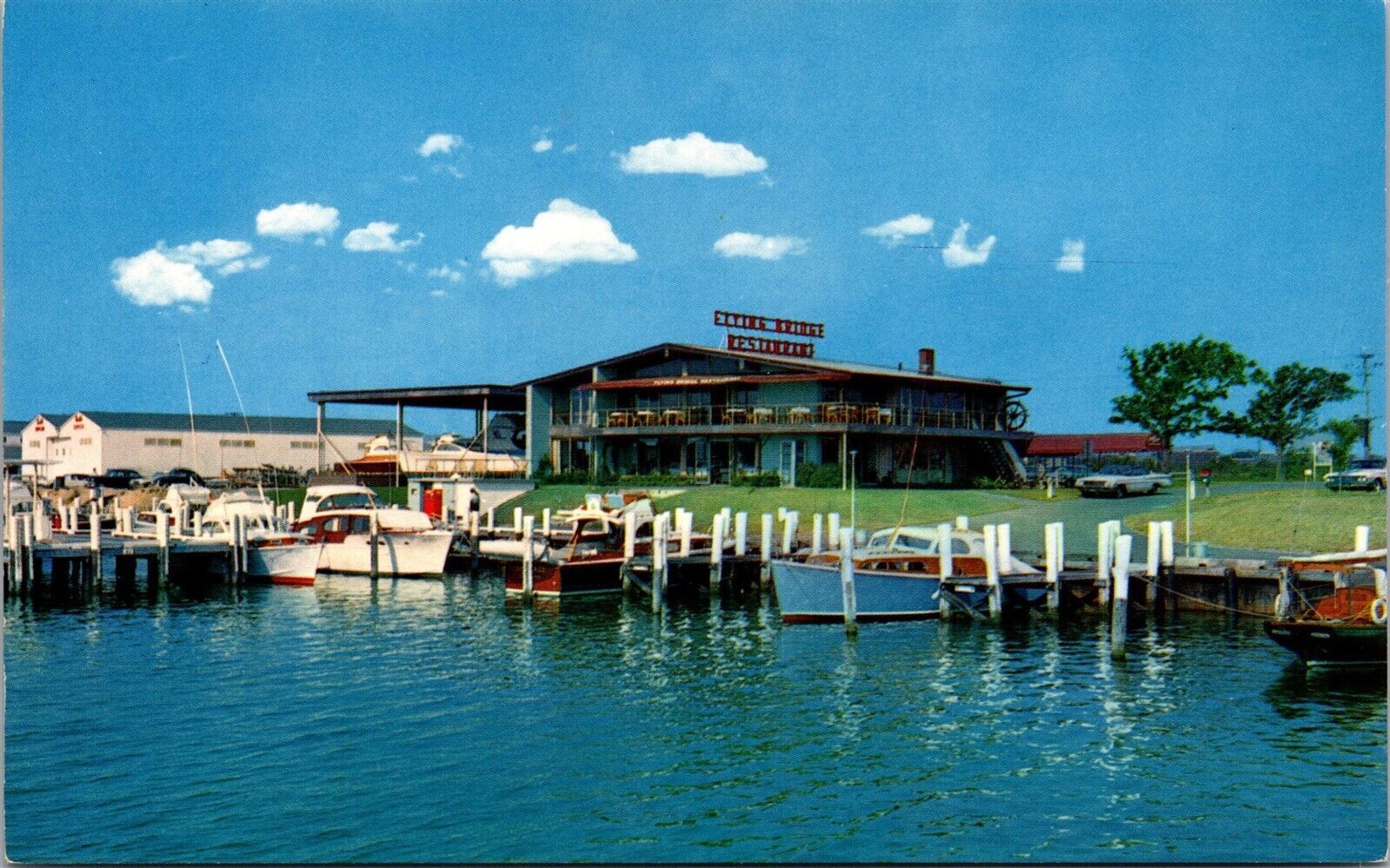 Vtg Flying Bridge Restaurant Falmouth Inner Harbor Marina MA 1960s ...