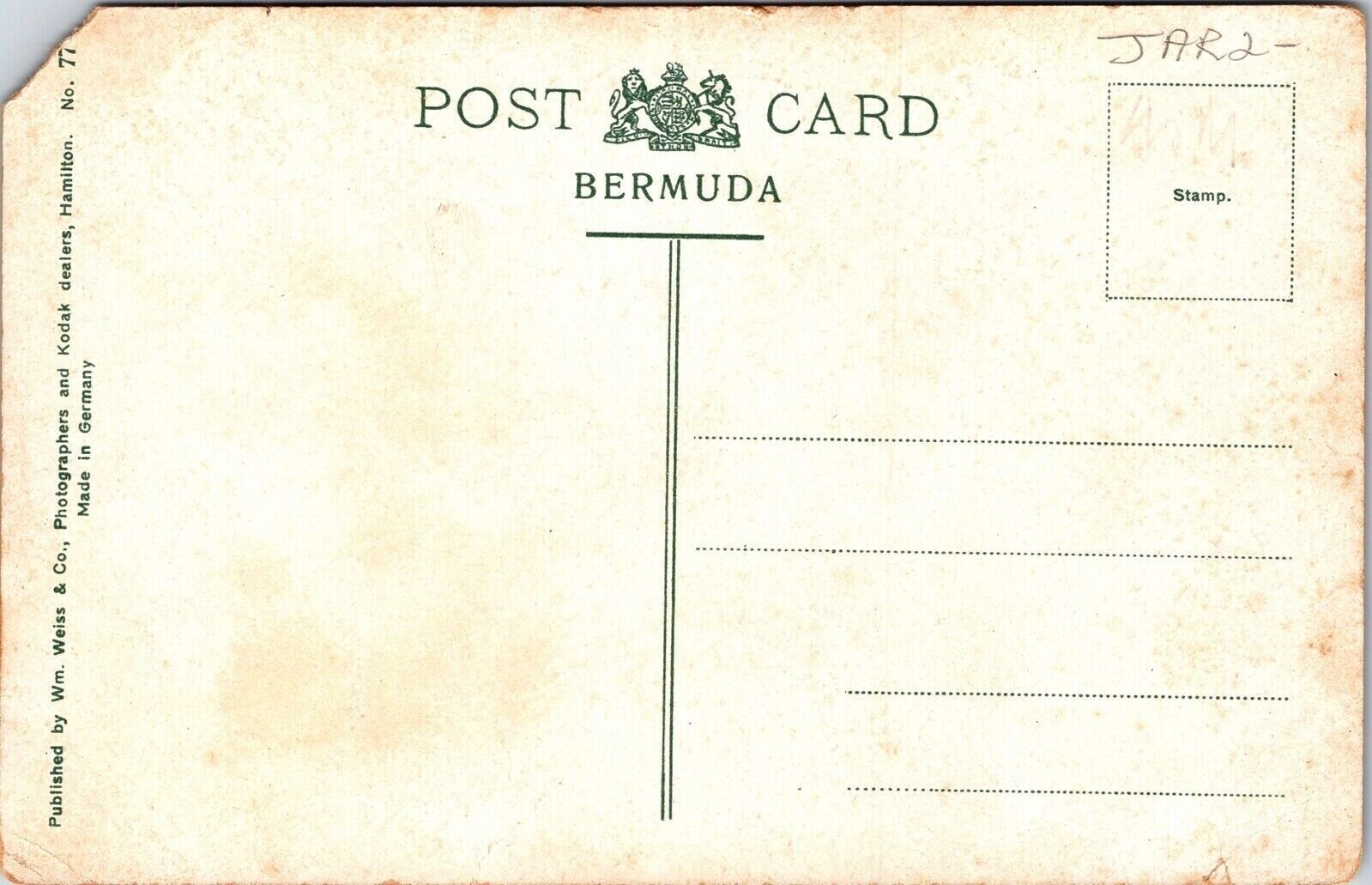 Lion Rock Landmark Bermuda Scenic Tropical Landscape DB Postcard ...