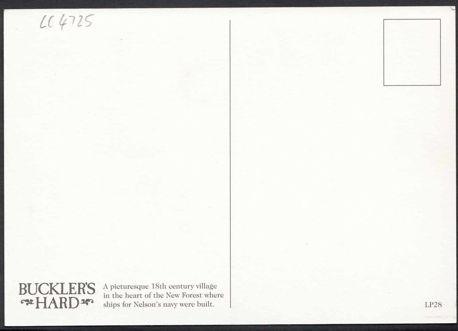 Hampshire Postcard - Bucklers Hard, 18th Century Village LC4725 ...