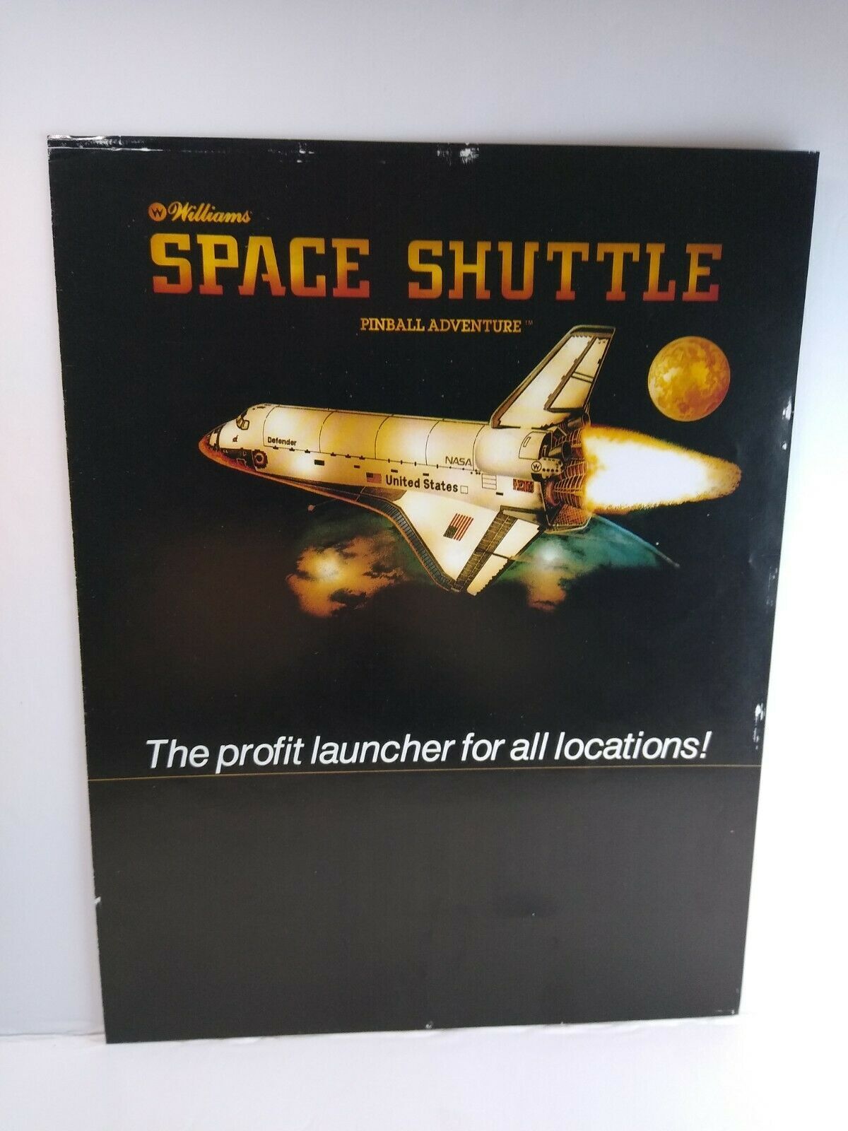 Space Shuttle Pinball Flyer Original Foldout Brochure US Defender ...
