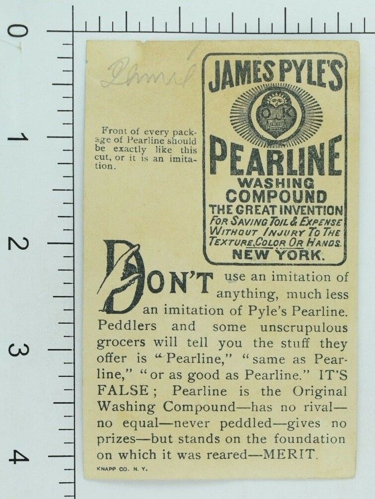 1892 James Pyle's Pearline Adorable Girl Broom Dustpan "My Busy Day ...