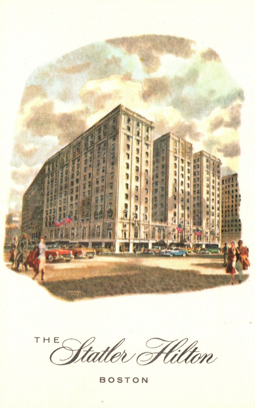 Vintage Postcard 1910's The Statler Hilton Hotel Suites Boston ...