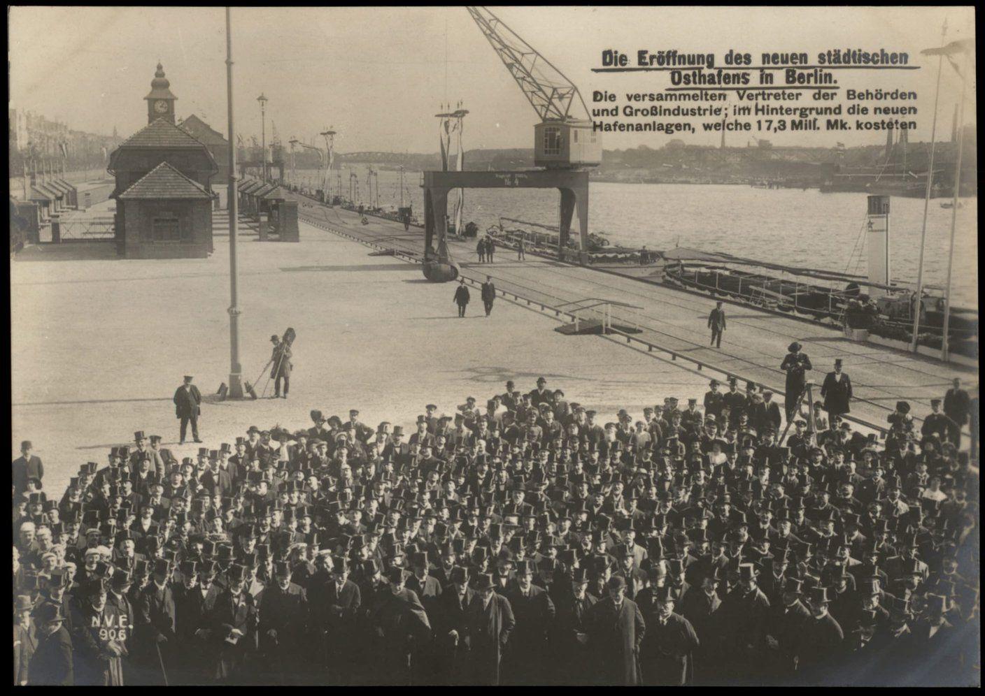 Germany 1913 Oversize RPPC Opening East Harbor Berlin Osthafen G75717 ...