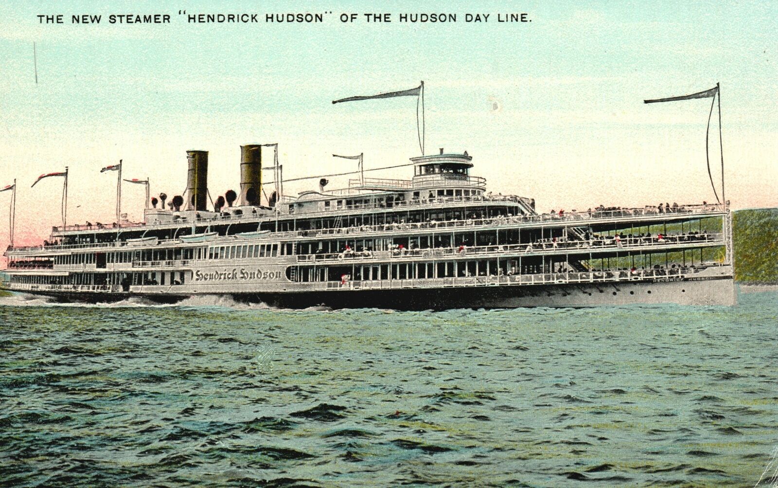 Vintage Postcard 1910's New Steamer Hendrick Hudson The Hudson Day Line ...