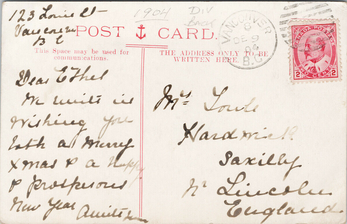 New Westminster from Surrey Side BC #884 Thompson's Divided Back ...