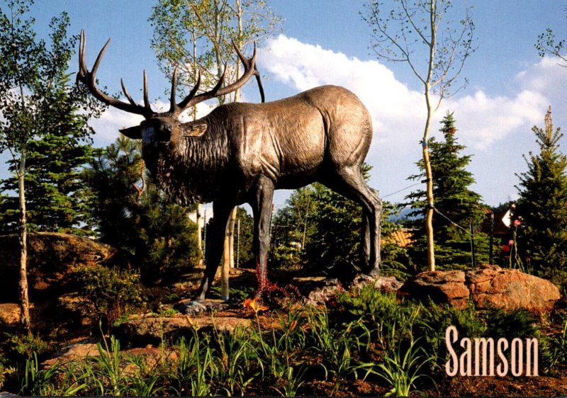 Colorado Estes Park Samson Elk Statue | United States - Colorado ...