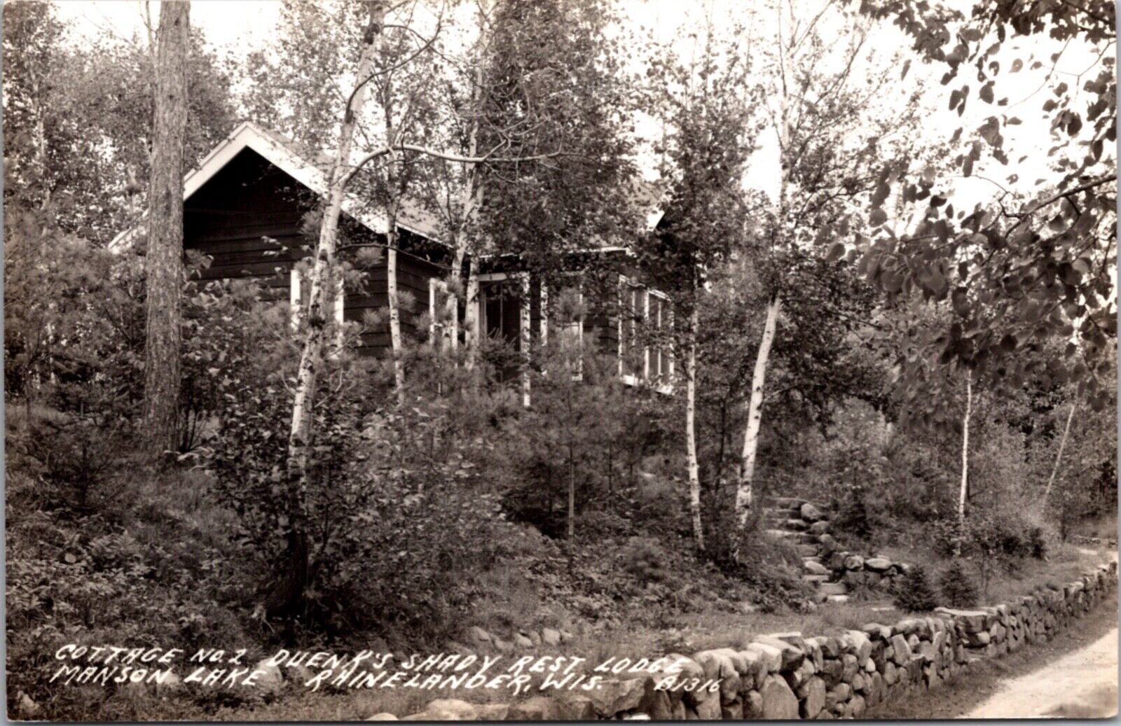 RPPC Cottage No. 2 Duenk's Shady Rest Lodge Manson Lake Rhinelander ...