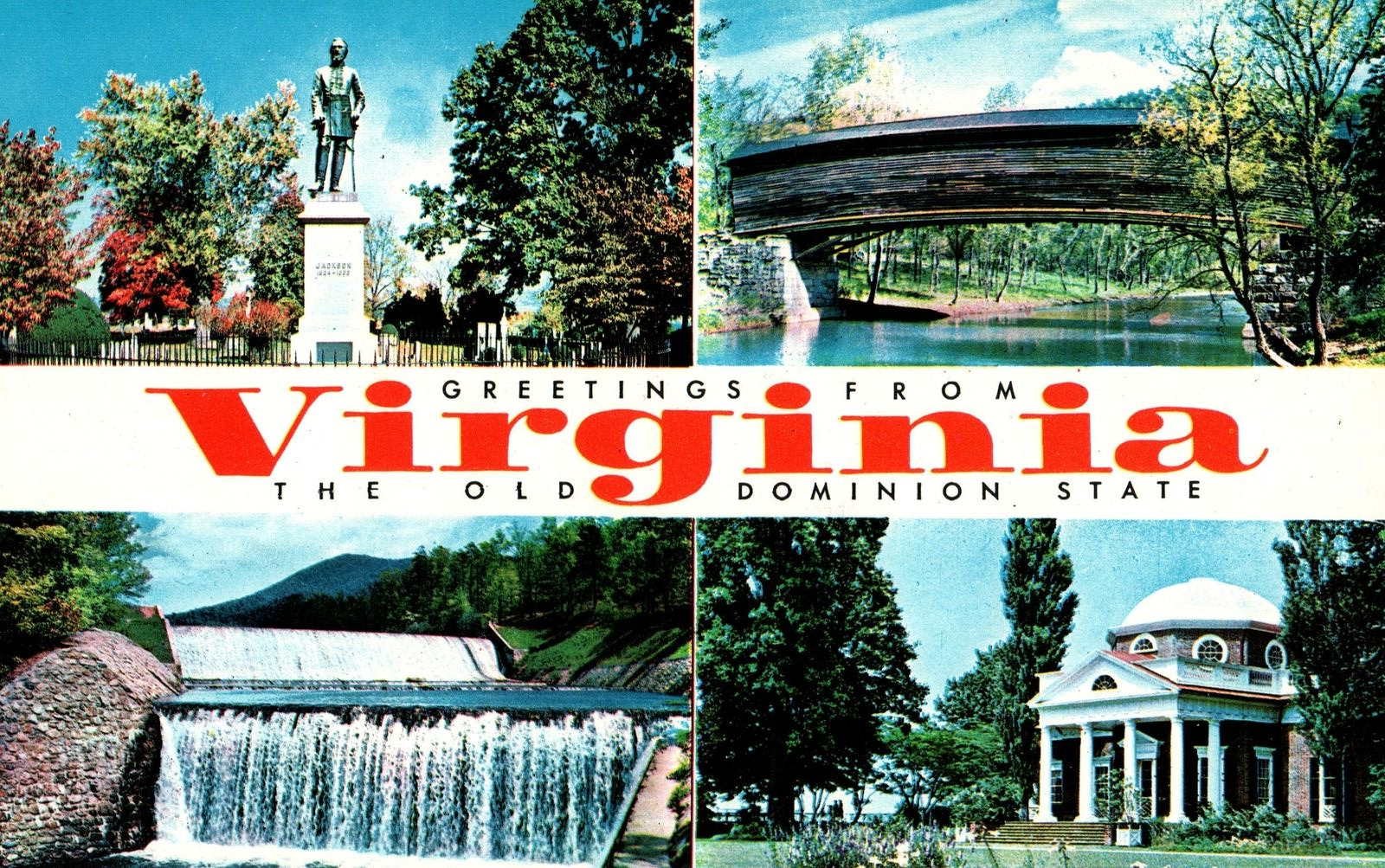 Vintage Postcard Greetings From Virginia the OLD Dominion State 1960'S ...