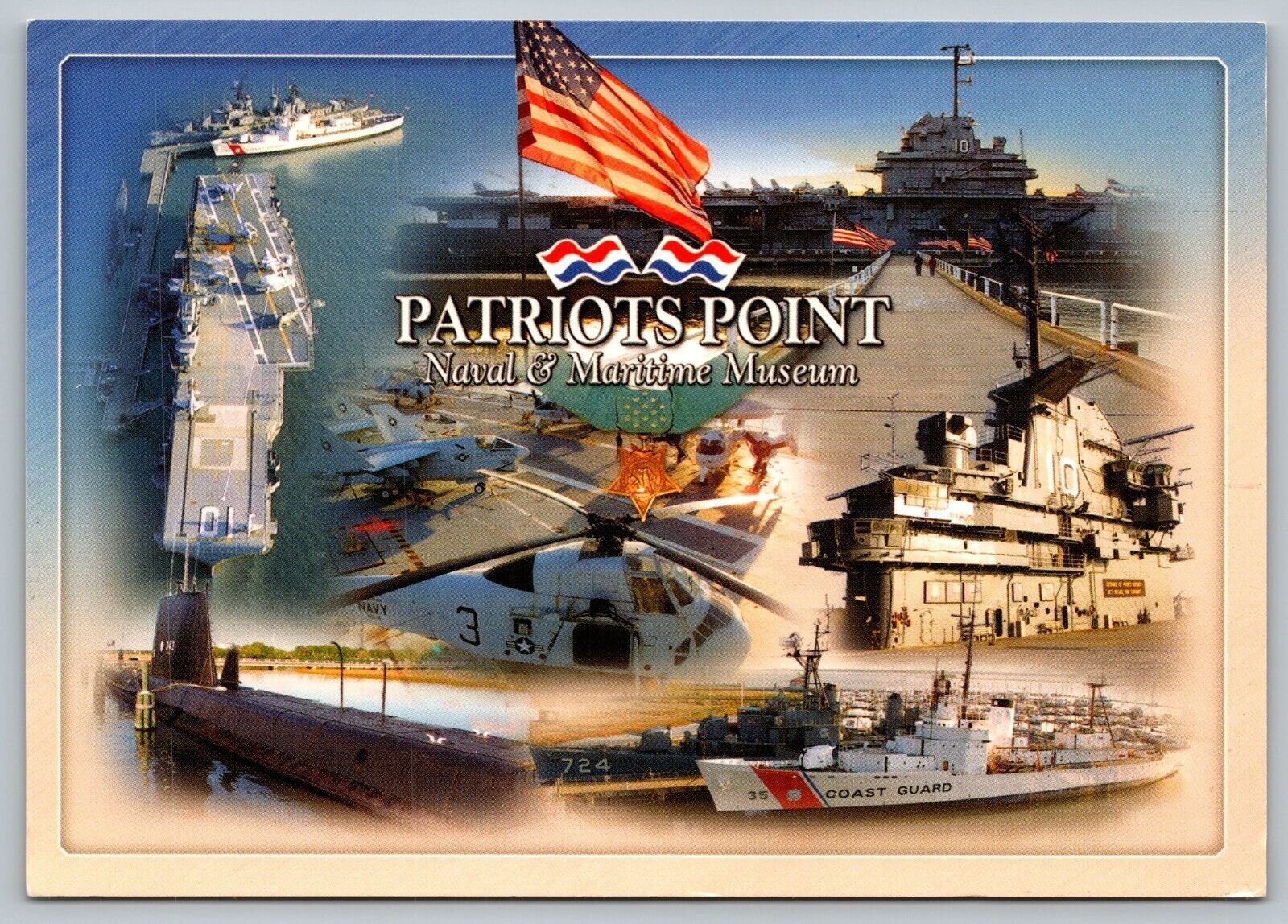 Postcard Patriots Point Naval & Maritime Museum Battle Ship Aircraft ...
