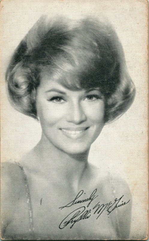1960s Billboard Music Women Singer Arcade Card Phillis McGuire McGurie ...