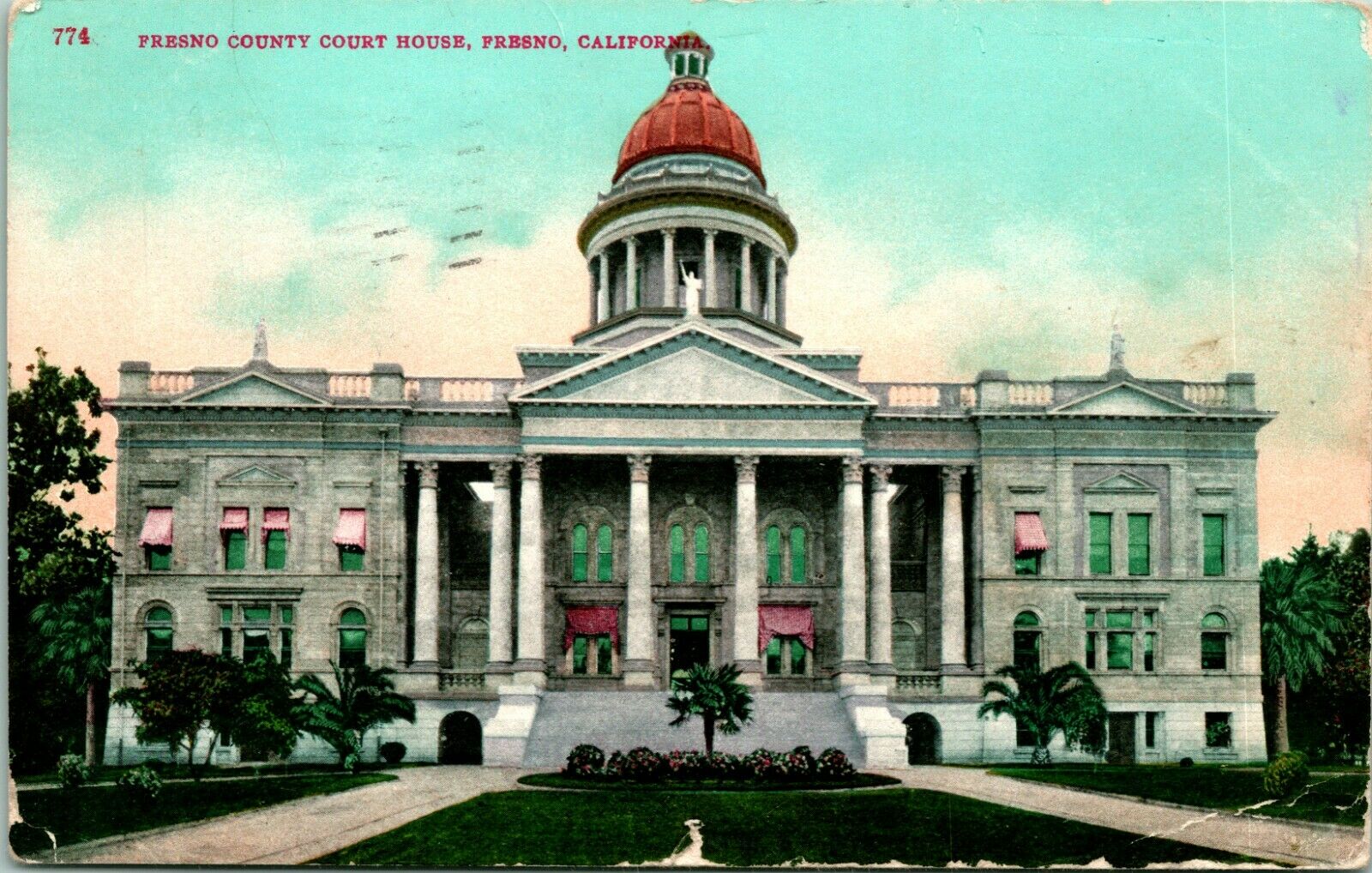 Vtg Postcard 1910 Fresno, California - Fresno County Courthouse ...