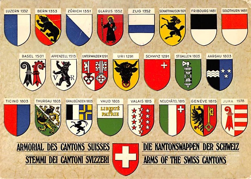 Armorial Des Cantons Suisses, Stemmi Dei Cantoni Svizzeri | Topics ...