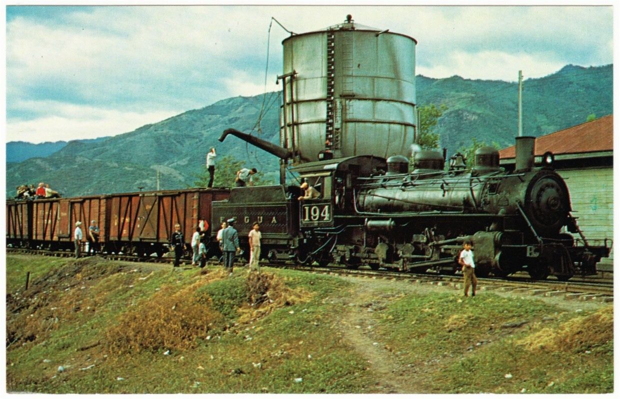 Ferrocarriles de Guatemala FEGUA Railroad Locomotive at El Rancho 1971 ...