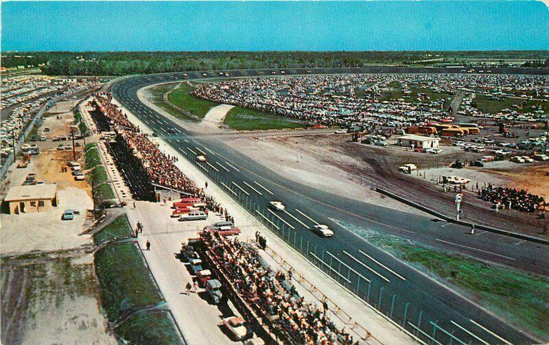 Auto Racing Daytona Florida International Speedway 1950s Postcard Teich ...