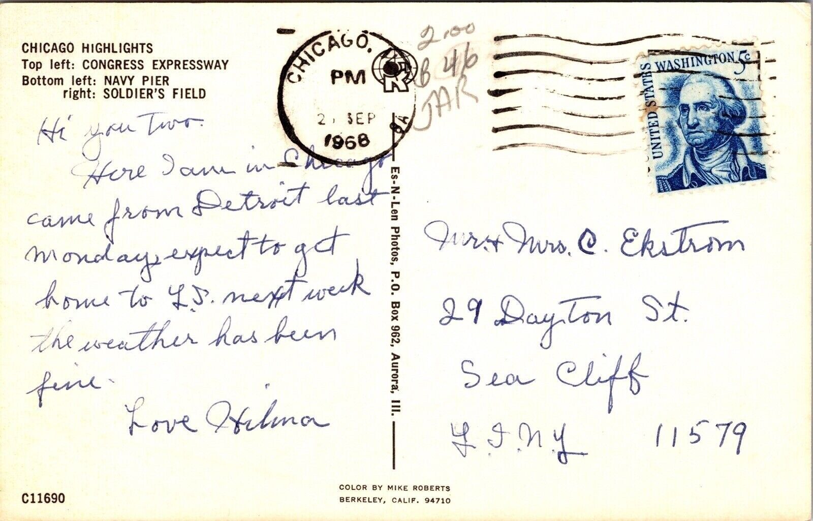 Greetings Chicago Illinois Multi View Congress Expressway Pier Field ...