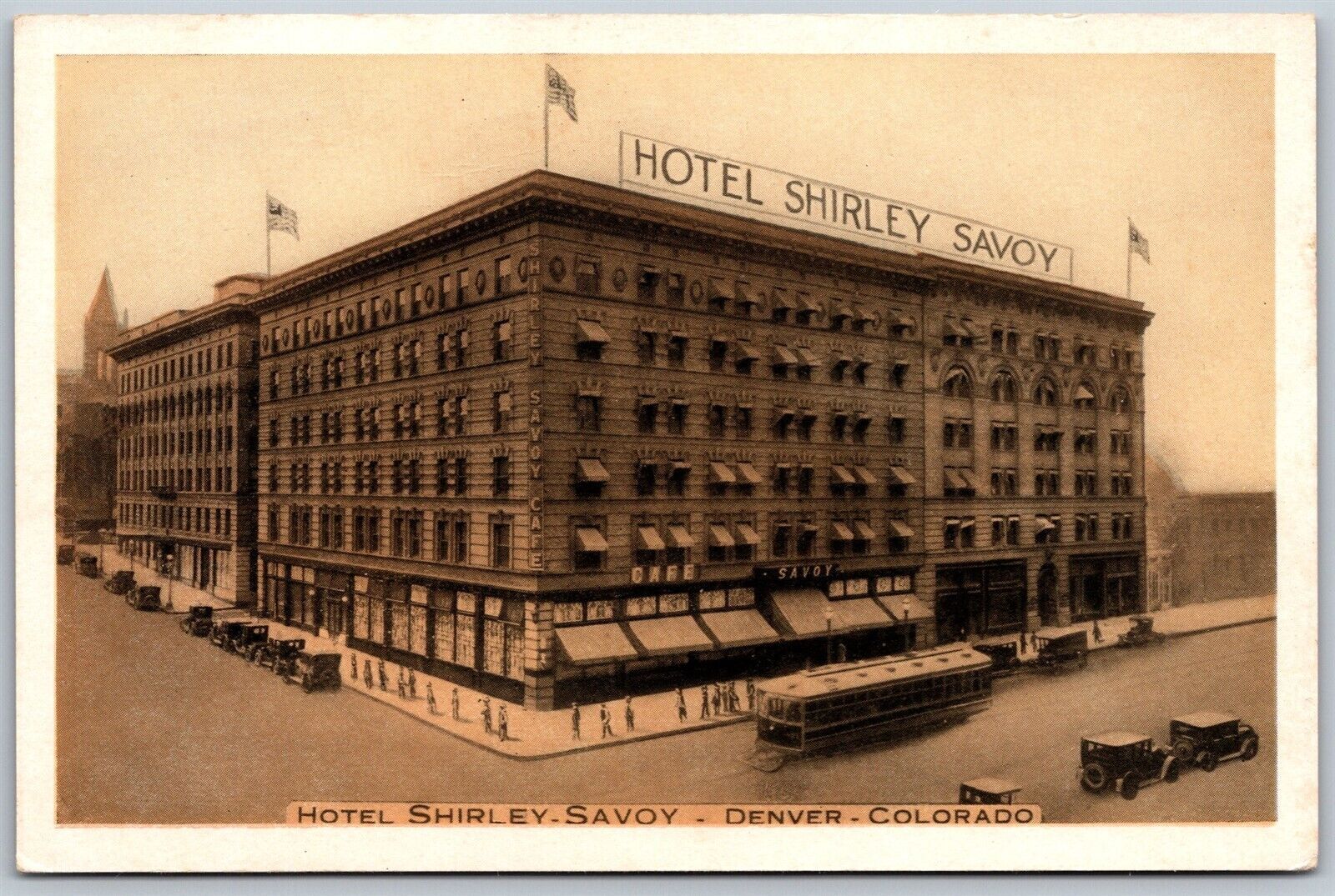 Vtg Denver Colorado CO Hotel Shirley Savoy 1920s Old View Postcard ...