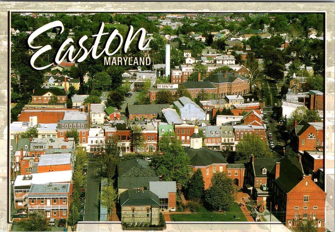3~4X6 Postcards Easton, MD Maryland AERIAL VIEW~STREET SCENE~TIDEWATER ...
