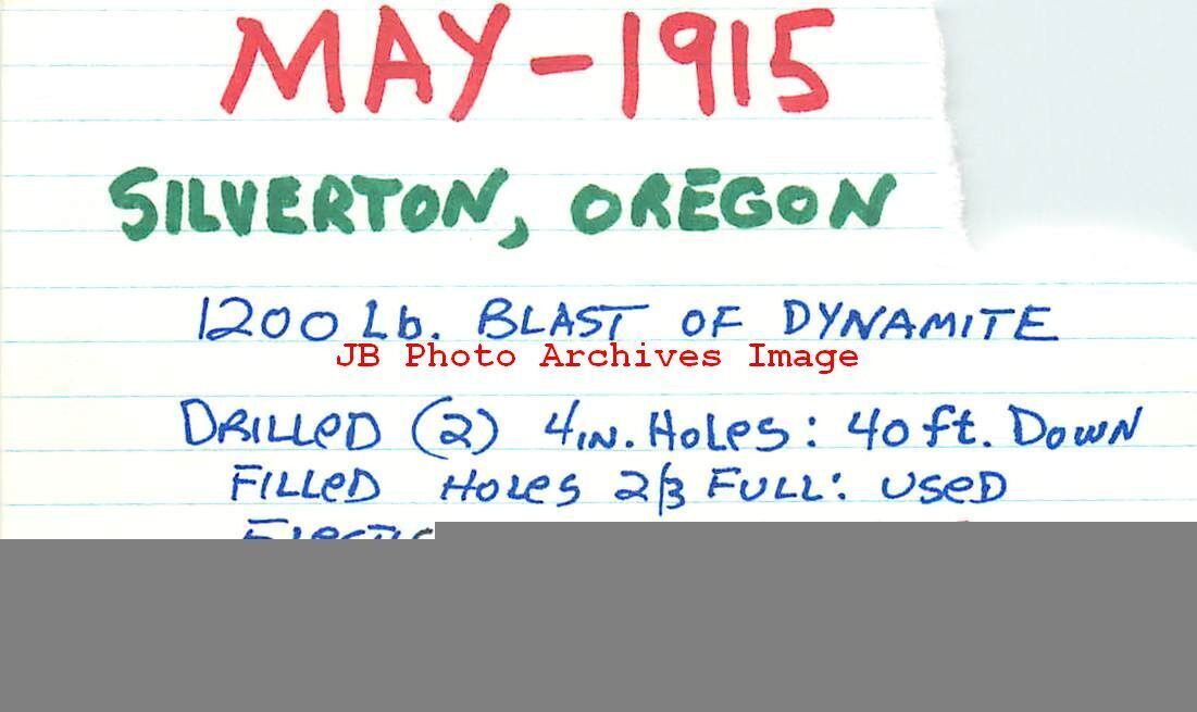 3 Postcards, Silverton, Oregon, RPPC, Dynamite Blasting, Eureka ...