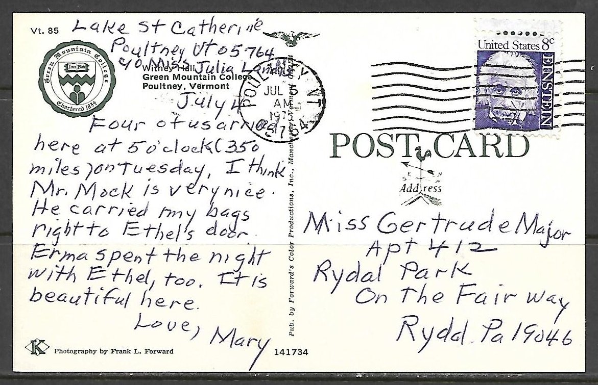 Vermont, Poultney - Green Mountain College - Withey Hall - [VT-023 ...