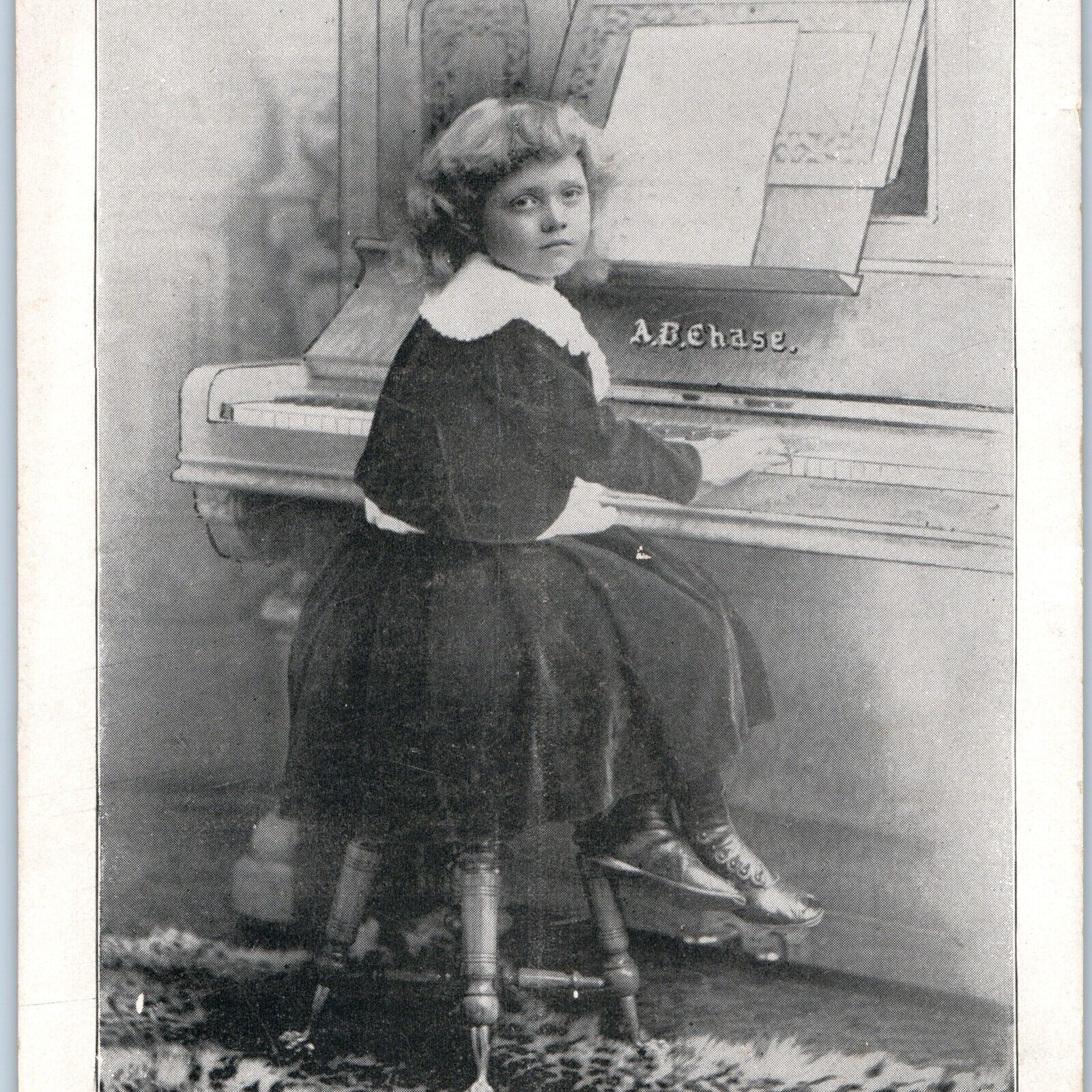 c1890s Master Rubenstein Demarest Piano Girl AB Chase Trade Card Worlds ...