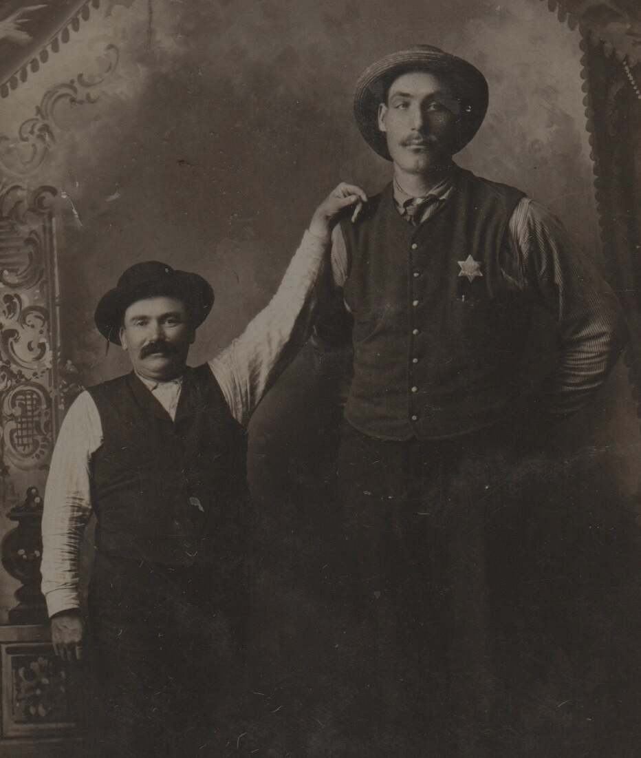 Grantsburg WISCONSIN RPPC 1912 GIANT POLICEMAN Cop Police BIG GUST 7 Ft ...