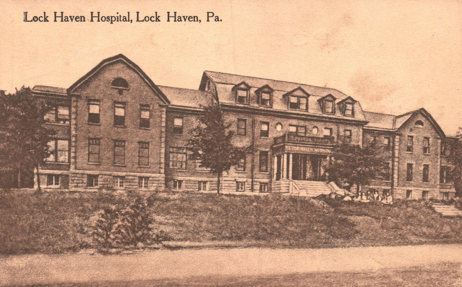 Vintage Postcard Lock Haven Hospital Building Lock Haven Pennsylvania ...