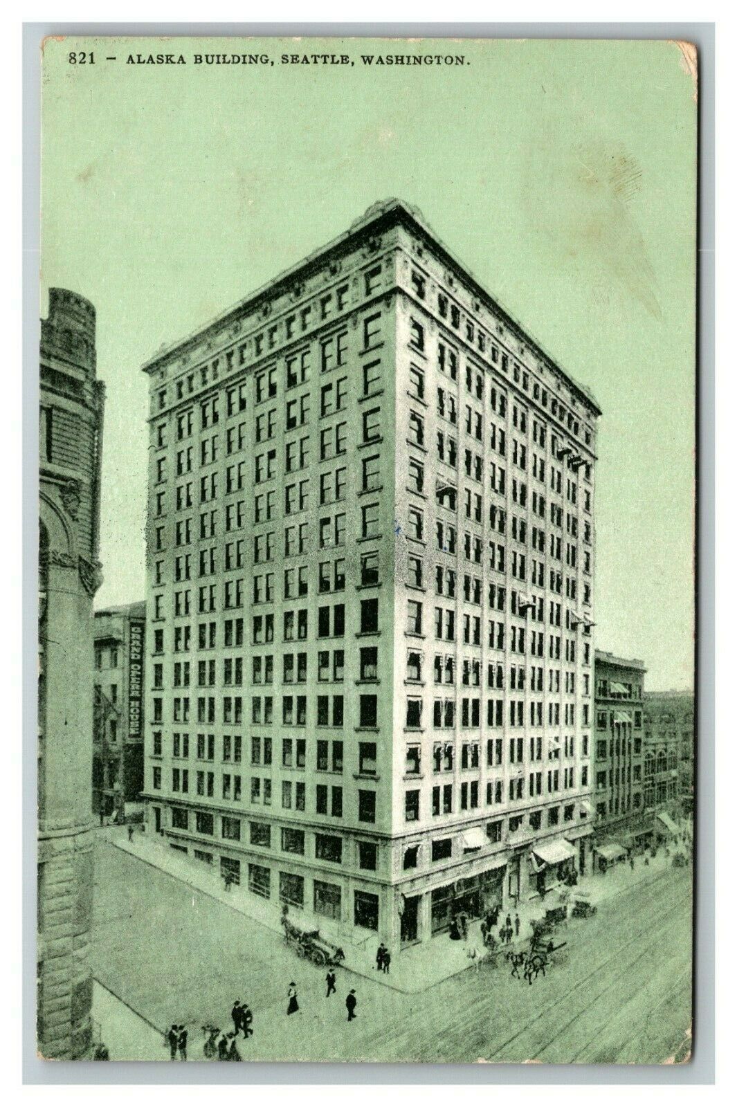 Vintage 1909 Postcard Panoramic View of the Alaska Building Seattle ...