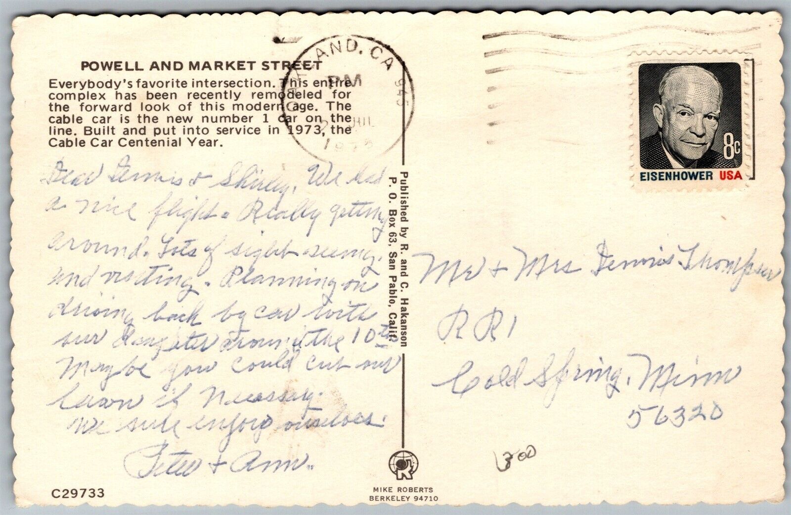 Vtg San Francisco California Cable Car Turntable Powell Market Street ...