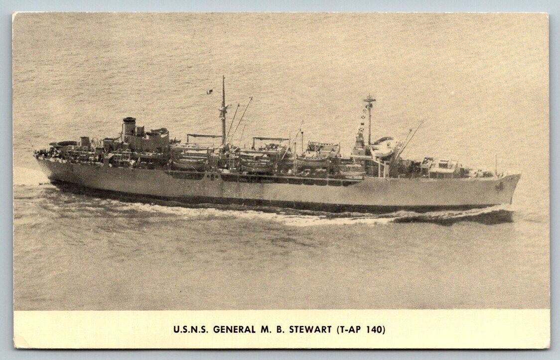 US Navy USNS General M.B. Stewart T-AP 140 Postcard | United States ...