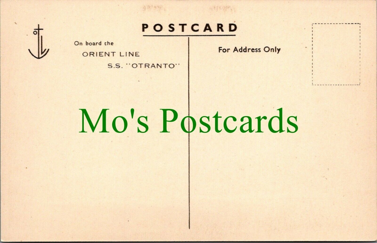 Shipping Postcard - On Board The Orient Line S.S."Otranto" RS26749 ...