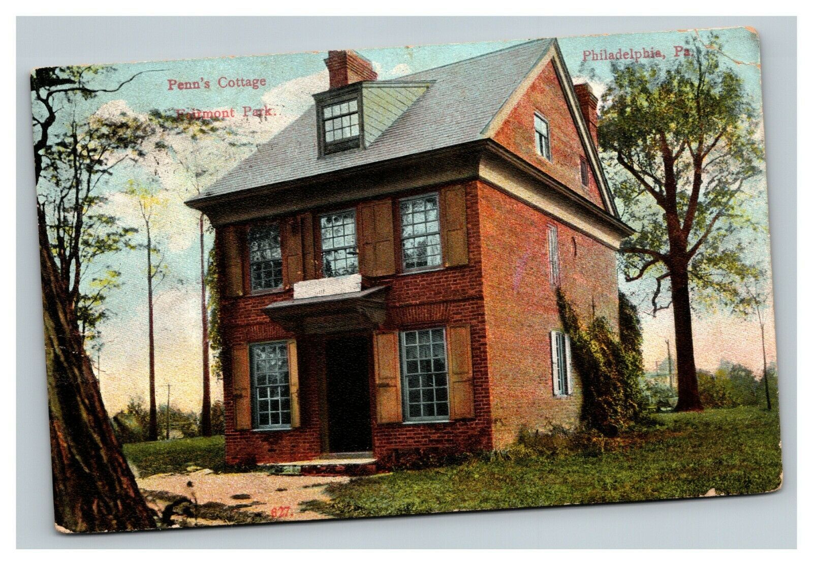 Vintage 1909 Postcard Penn's Cottage Fairmont Park Philadelphia ...