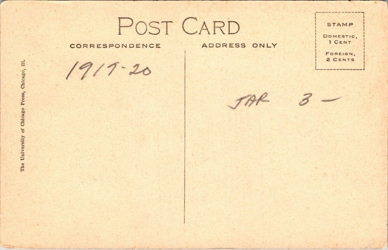 Physiology Anatomy Buildings University Chicago BW Antique Divided Back ...