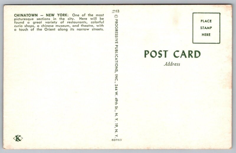 Chinatown New York City NY Scenic Downtown City Landmarks Chrome ...