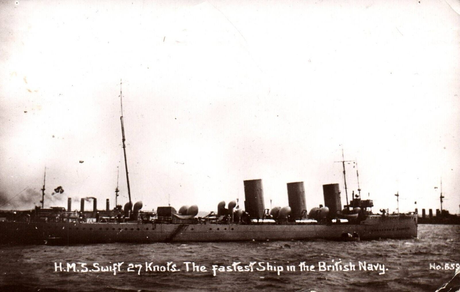 RPPC Photo British Royal Navy WWI HMS Swift 27 knots | Other / Unsorted ...