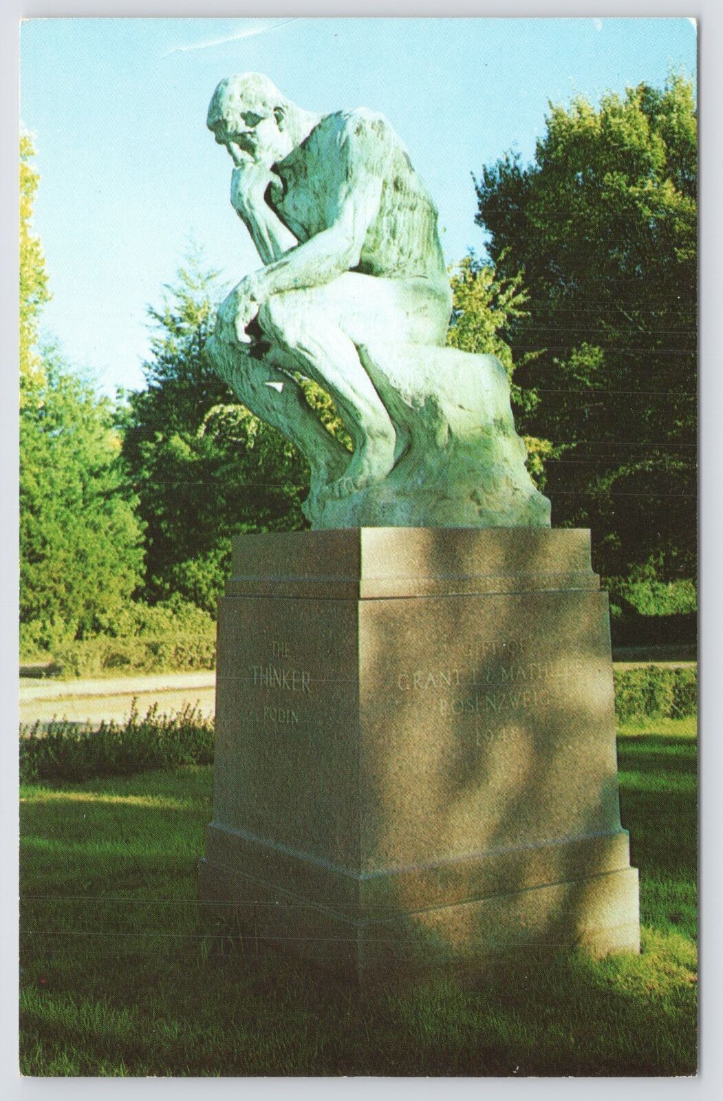 Kansas City Missouri~The Thinker Statue By Sculptor Auguste Rodin ...