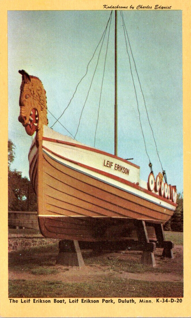 Minnesota Duluth Leif Erikson Park The Leif Erikson Boat Dexter Press ...