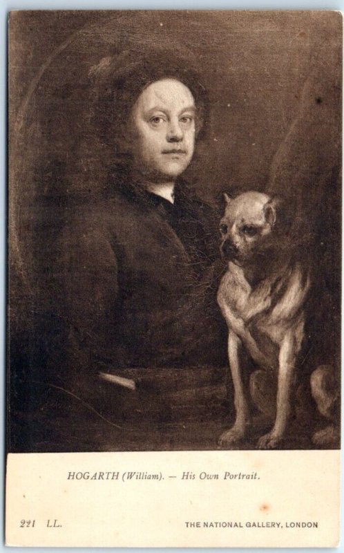 Postcard - His Own Portrait By Hogarth, The National Gallery - London ...