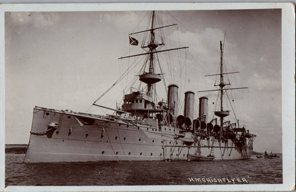 RPPC Photo WWI British Royal Navy HMS Highflyer Battlecruiser | Other ...
