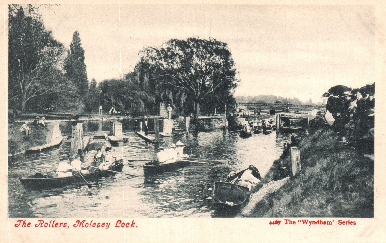 Vintage Postcard 1910's The Rollers Molesey Lock England UK The Wyndham ...