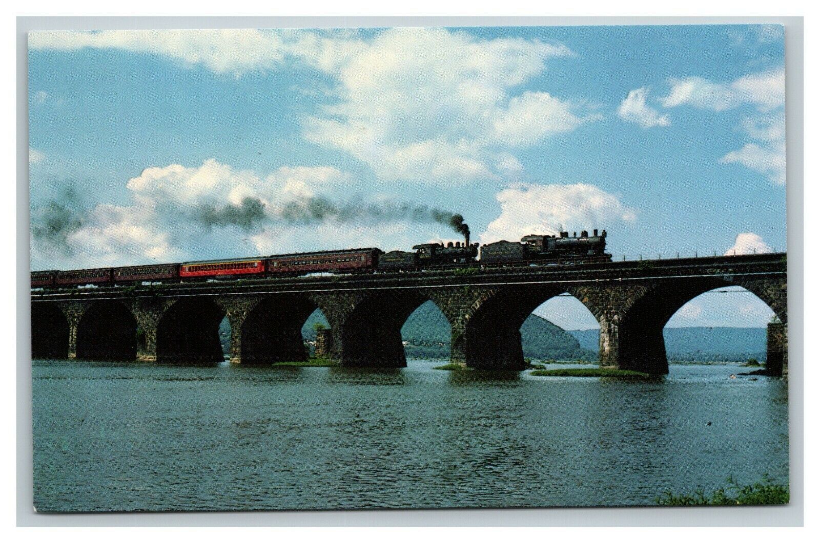 Vintage 1985 Postcard Conrail Rockville Bridge Steam Locomotive ...