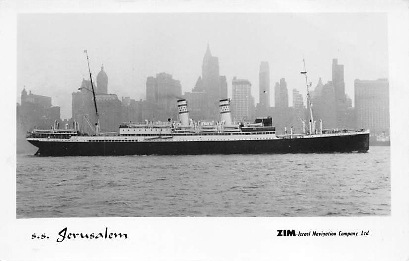 SS Jerusalem Zim Israel Navigation Co. Unused | Topics - Other ...