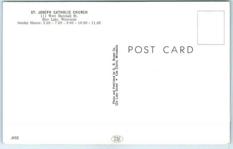 St. Joseph Catholic Church - 111 West Marshall Street, Rice Lake ...